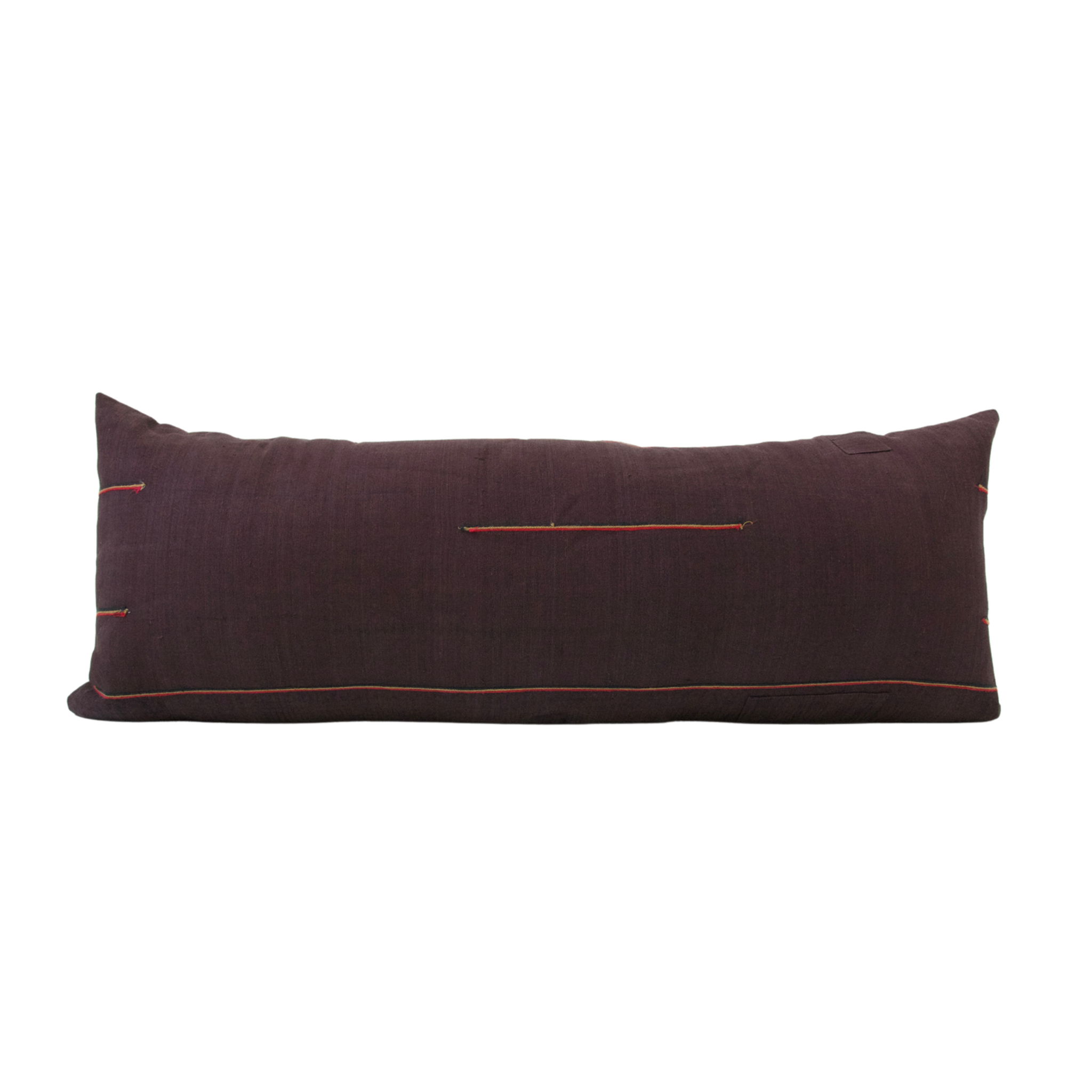 Vintage Brown Hmong Extra Long Lumbar Pillow - 14x36 - #1 – Homies